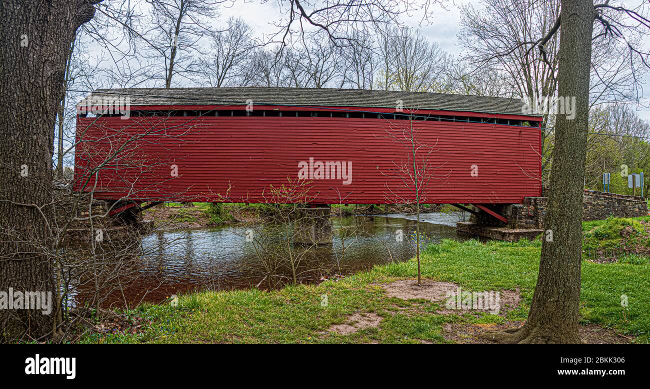 The Loys Station Covered Bridge, Thurmont, Maryland Stock Photo - Alamy
