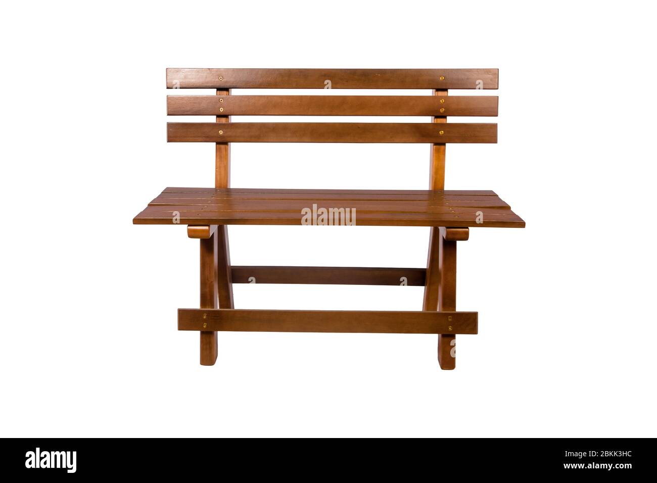 Wooden outdoor bench Cut Out Stock Images & Pictures - Alamy