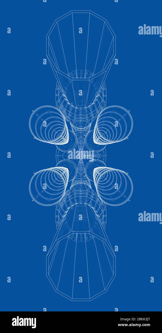 Space rocket concept outline. Vector Stock Vector Image & Art - Alamy