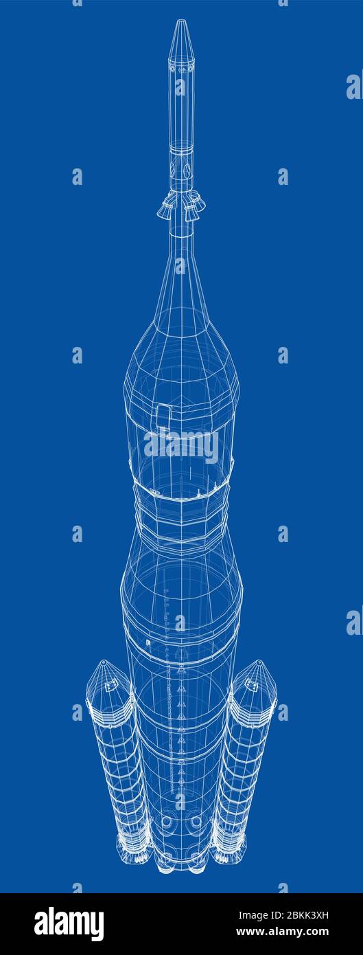 Space rocket concept outline. Vector Stock Vector Image & Art - Alamy