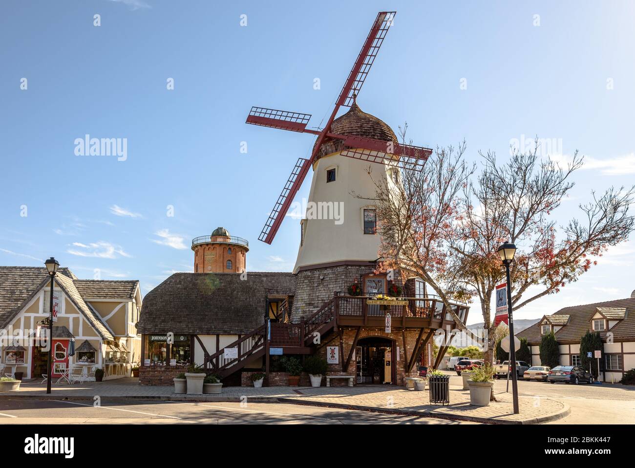 A windmill in the Danish town of Solvang in California Stock Photo - Alamy