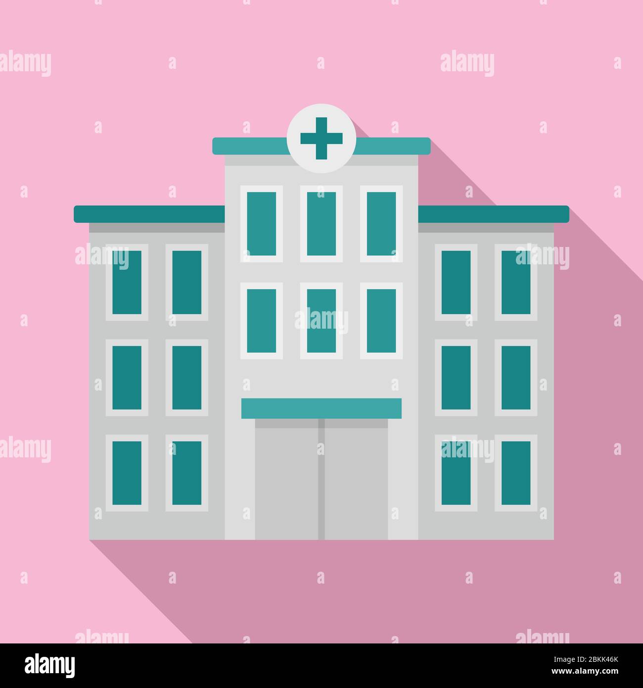 Hospital building icon. Flat illustration of hospital building vector ...