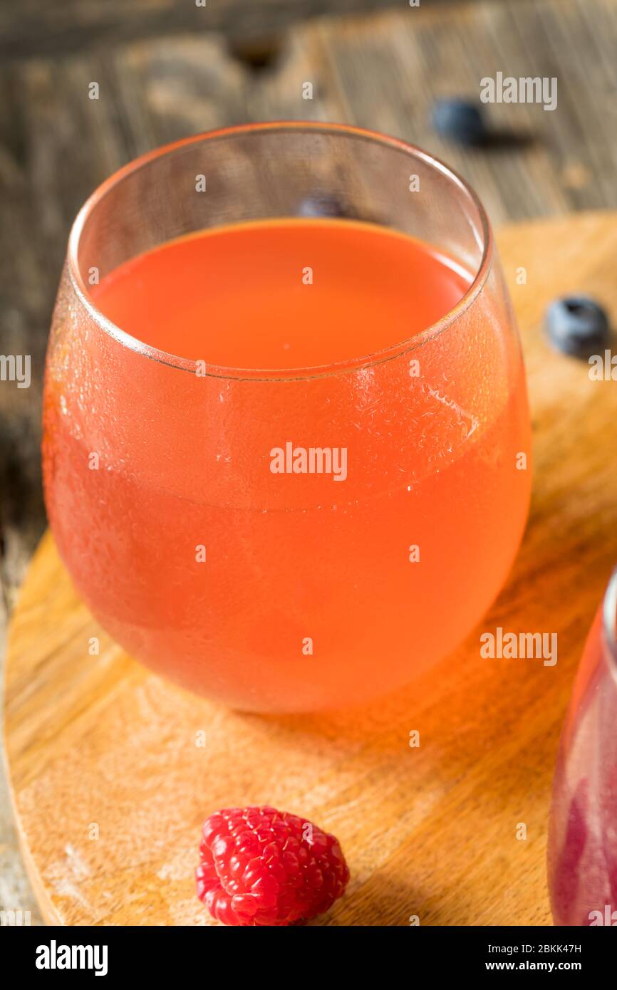 Boozy Alcoholic Hard Kombucha Cider with Fruit Stock Photo - Alamy