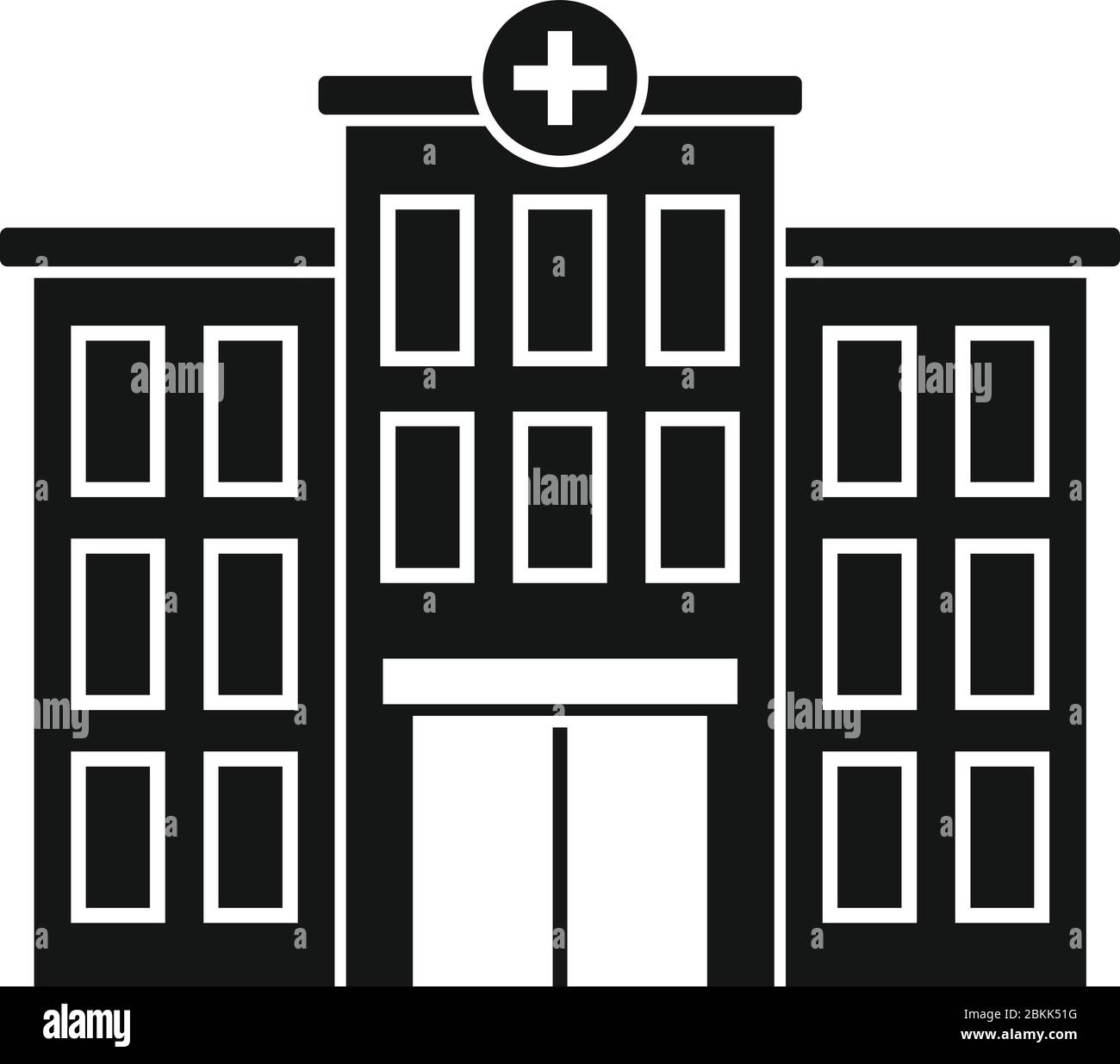 Hospital building icon. Simple illustration of hospital building vector ...