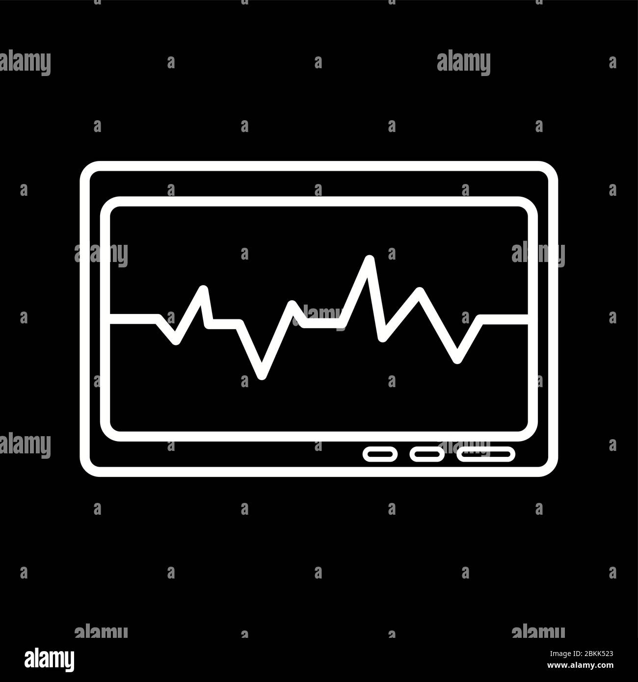 Beautiful ECG vector line icon Stock Vector Image & Art - Alamy