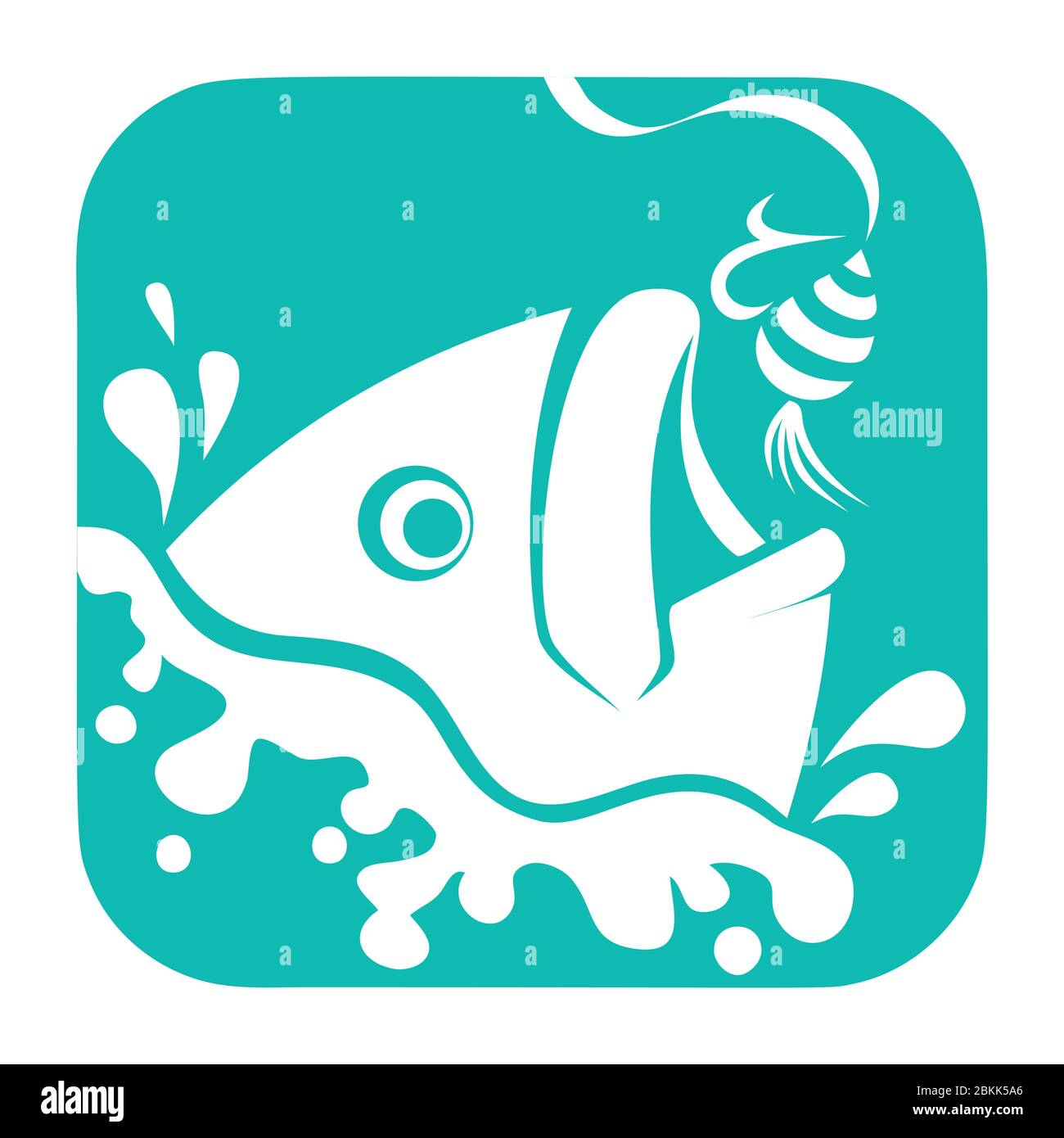 Fishing rod isolated on white Stock Vector Images - Alamy