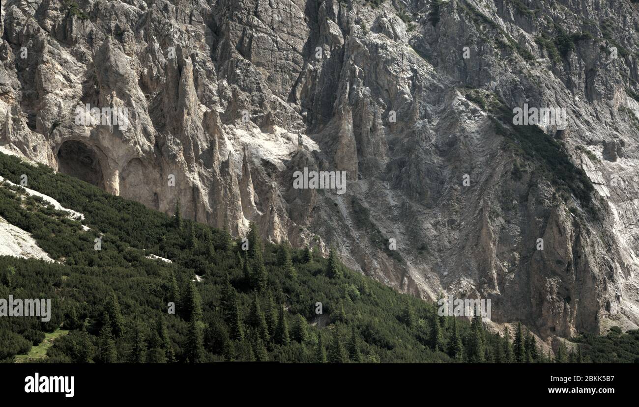 Peaks formed by extreme erosion of soft aggregates in the Alps ...