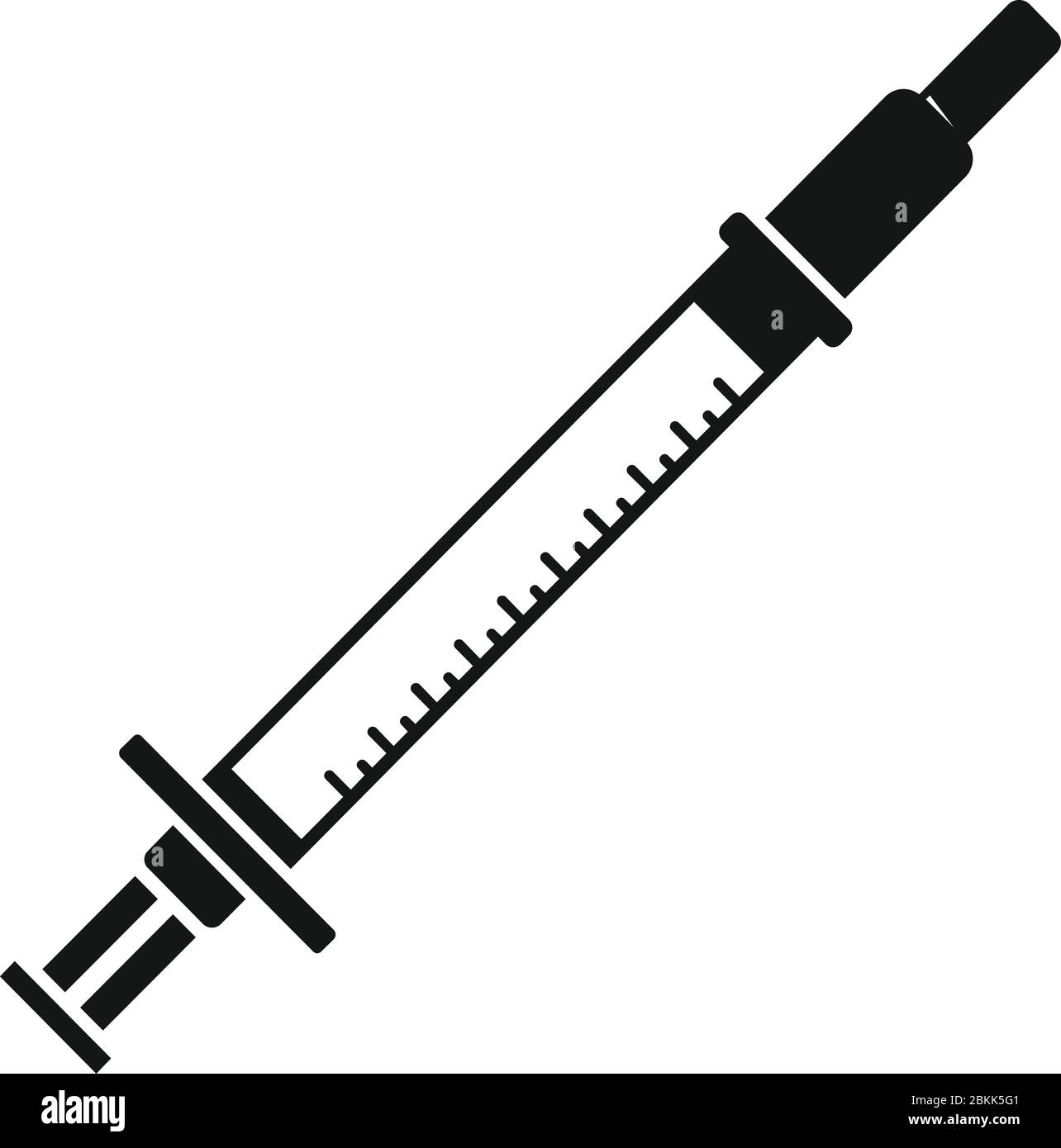Insulin syringe icon. Simple illustration of insulin syringe vector ...