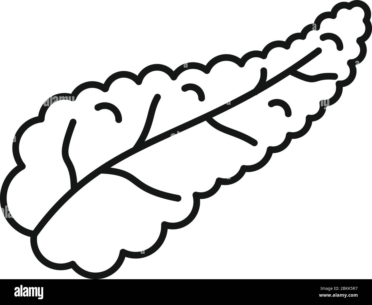 Diabetes pancreas ill icon. Outline diabetes pancreas ill vector icon ...