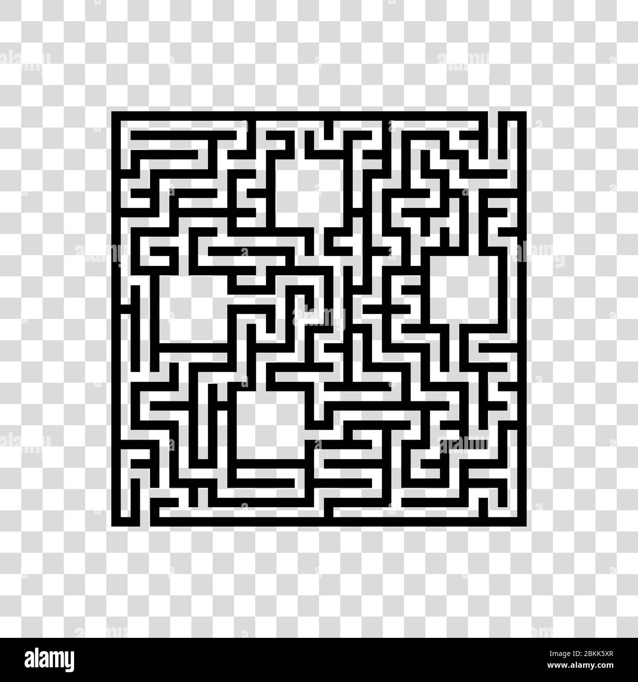 Abstact square labyrinth. Educational game for kids. Puzzle for children. Maze conundrum. Find ...