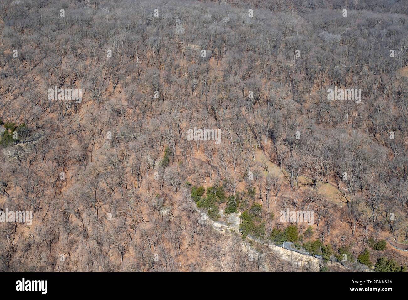 Aerial image of Effigy Mounds National Monument, near Marquette, Iowa ...