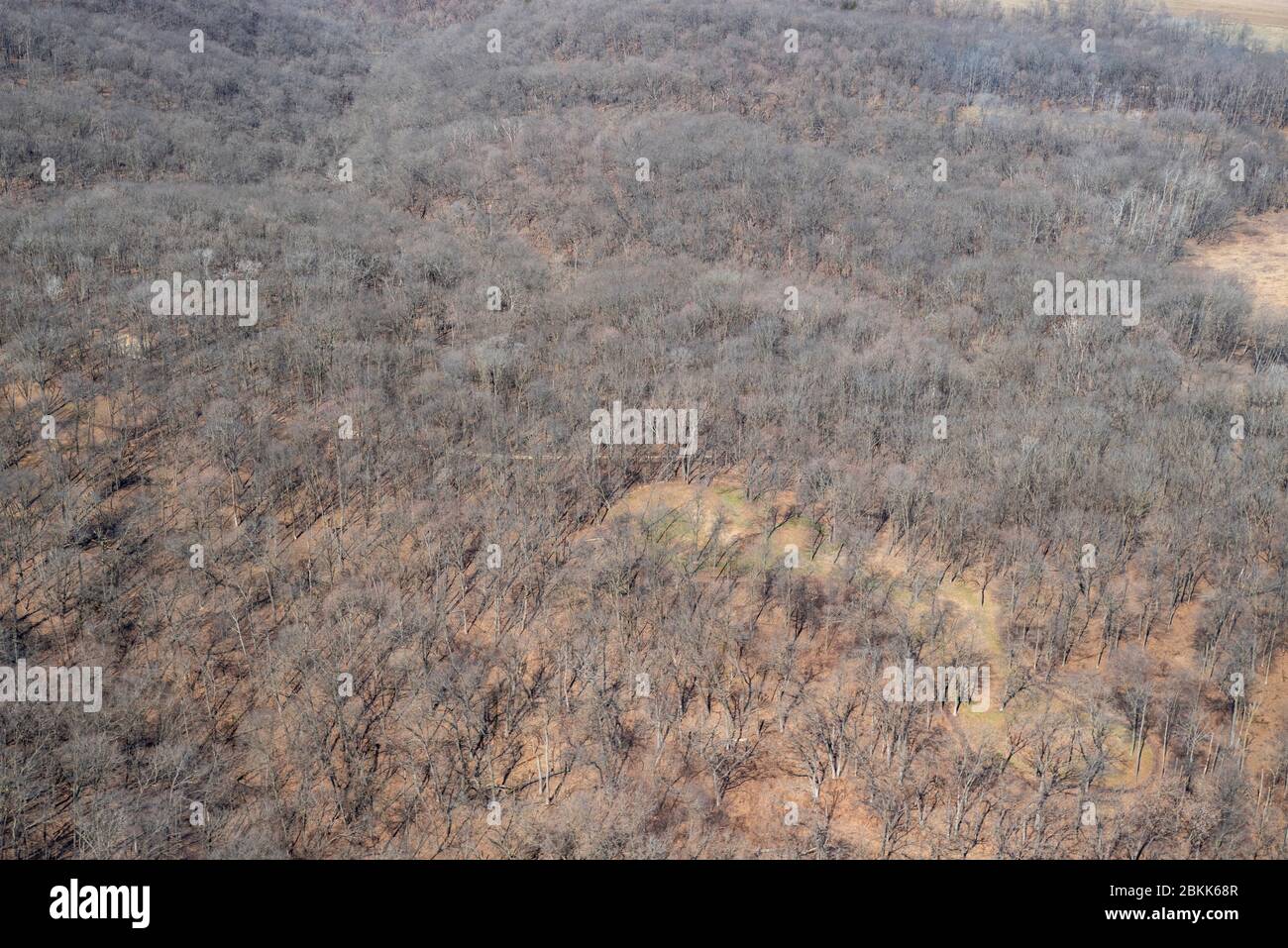 Aerial image of Effigy Mounds National Monument, near Marquette, Iowa ...