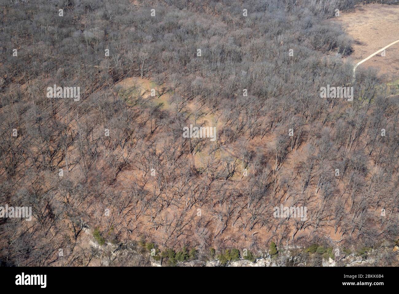 Aerial image of Effigy Mounds National Monument, near Marquette, Iowa ...
