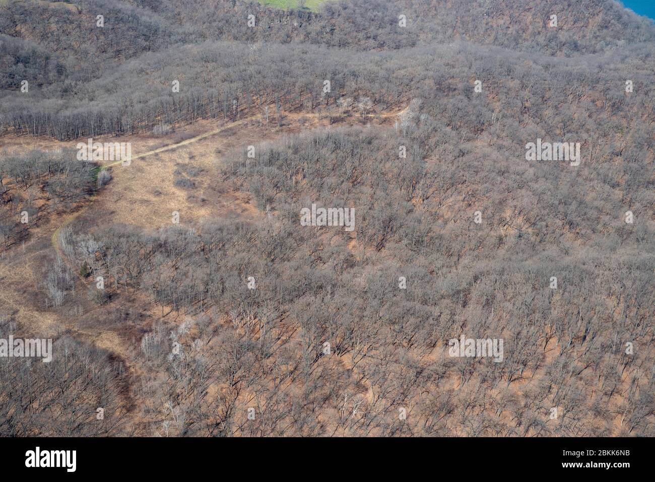 Aerial image of Effigy Mounds National Monument, near Marquette, Iowa ...