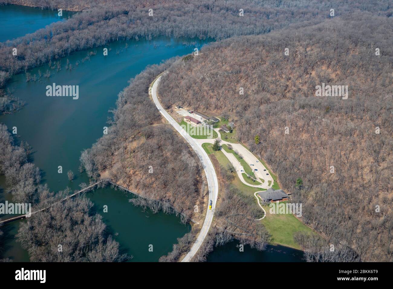 Aerial image of Effigy Mounds National Monument, near Marquette, Iowa ...