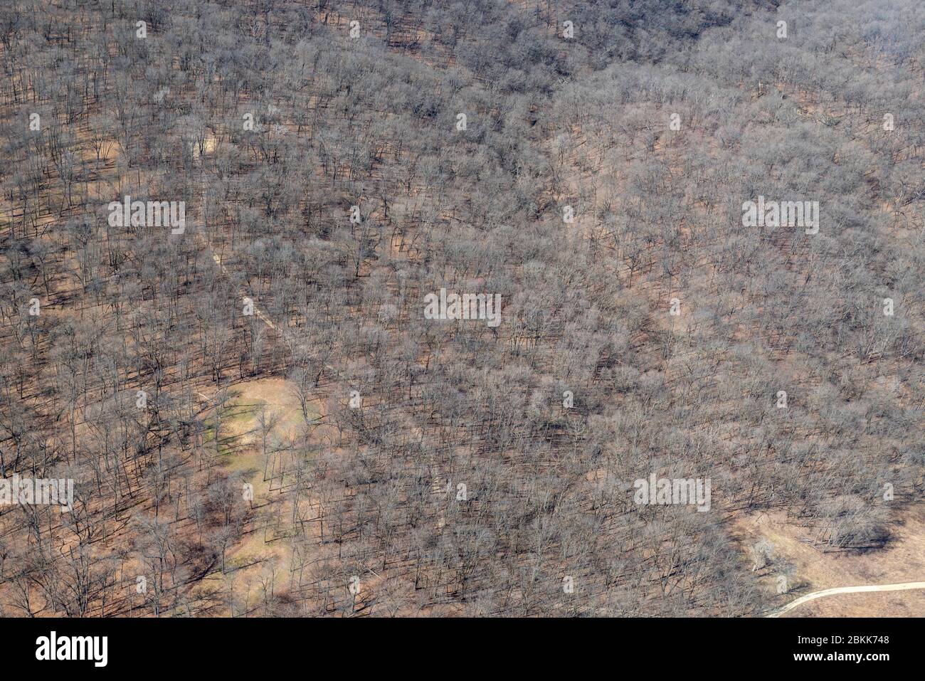 Aerial image of Effigy Mounds National Monument, near Marquette, Iowa ...