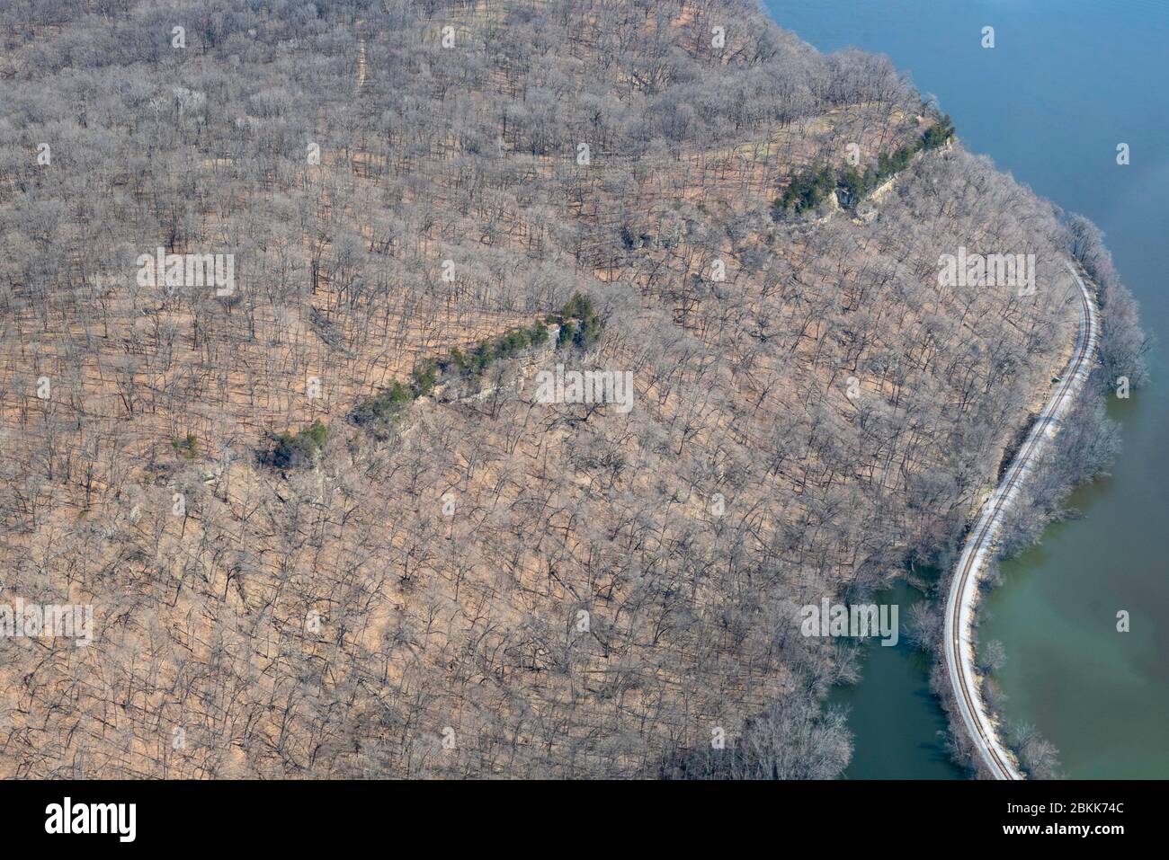 Aerial image of Effigy Mounds National Monument, near Marquette, Iowa ...
