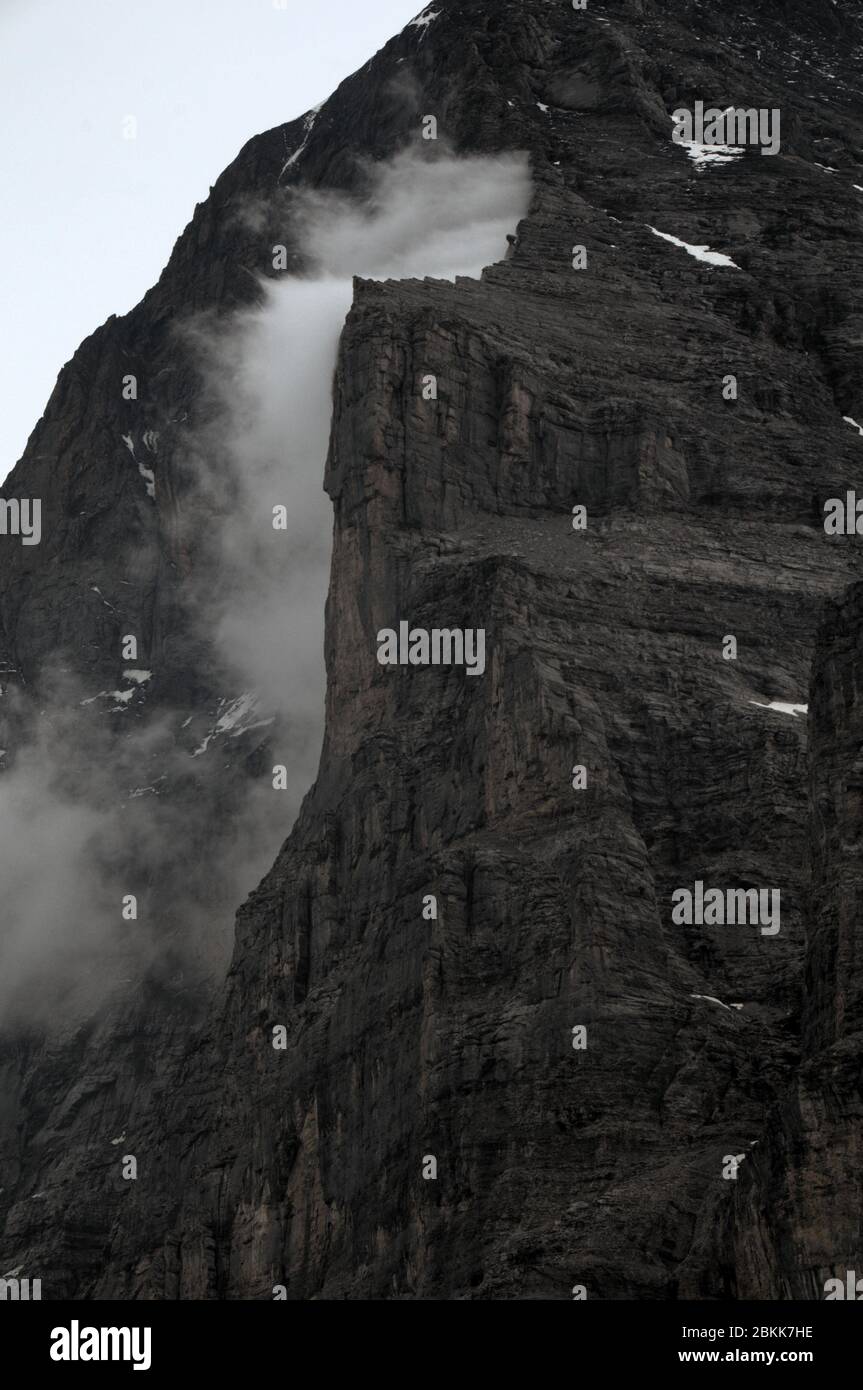 Banner cloud on the Eiger at Grindelwalk in the Swiss Alps Stock Photo ...