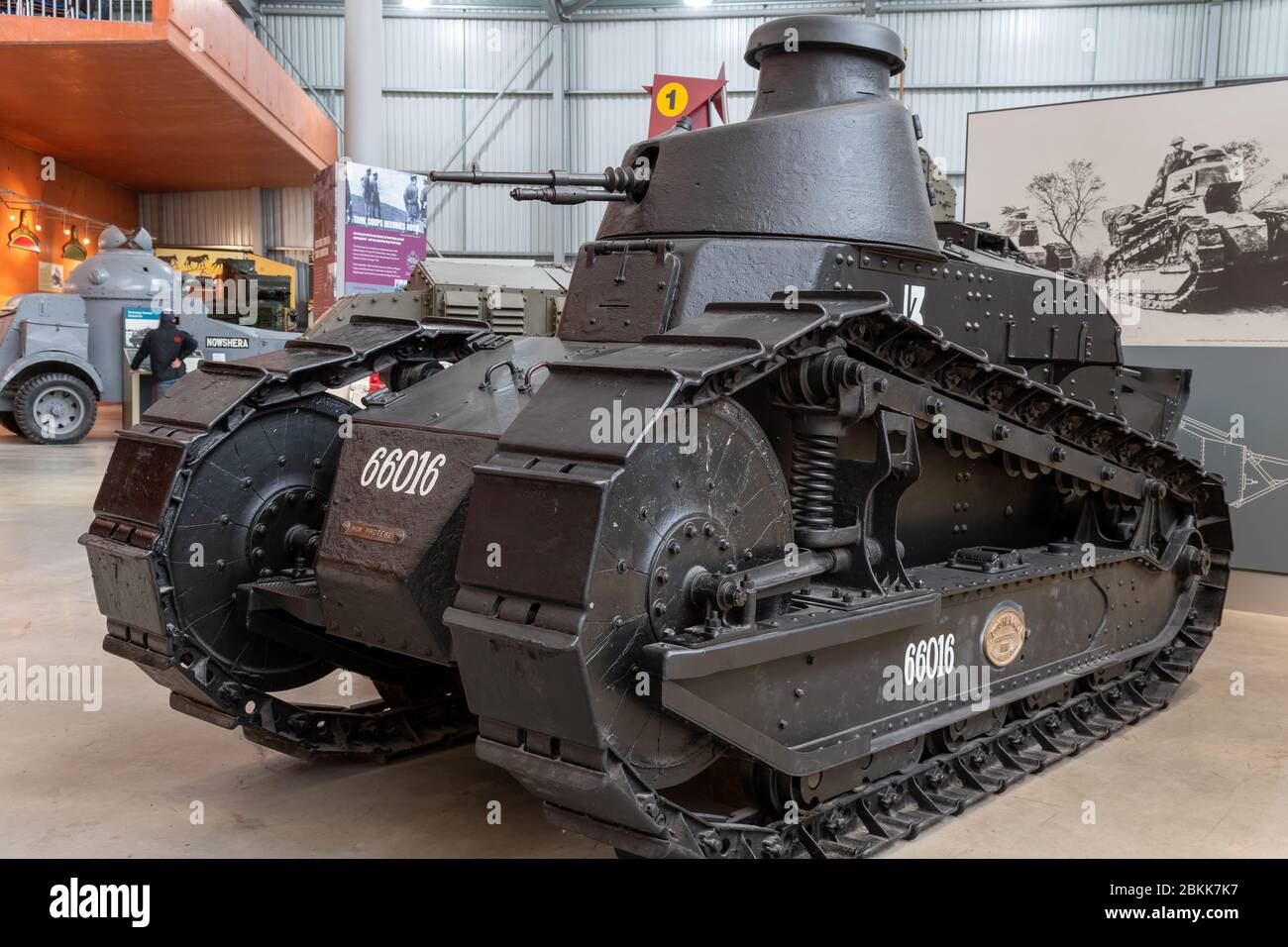 Bovington.Dorset.United Kingdom.February 9th 2020.A Renault FT17 tank ...