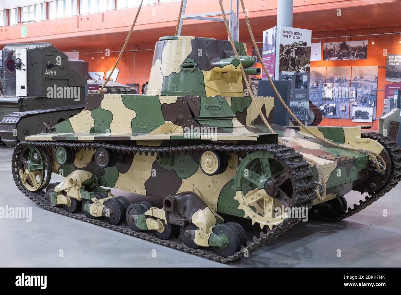Bovington.Dorset.United Kingdom.February 9th 2020.A Vickers 6 ton tank ...