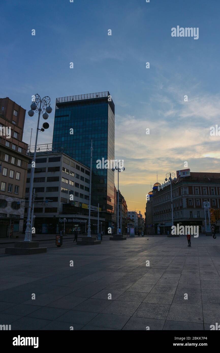 Empty main zagreb square hi-res stock photography and images - Alamy