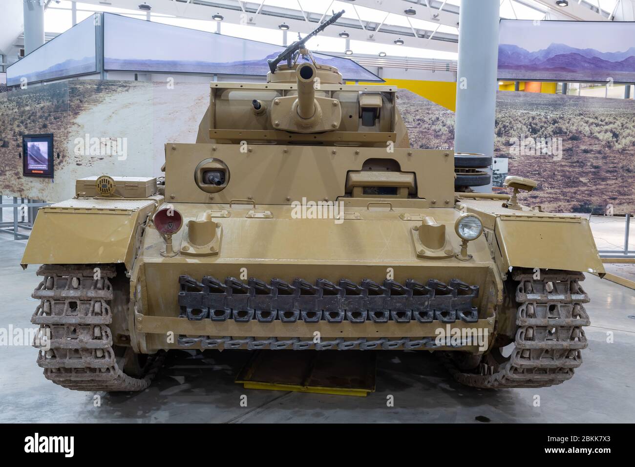 Bovington.Dorset.United Kingdom.February 9th 2020.A Panzer 3 tank is on ...