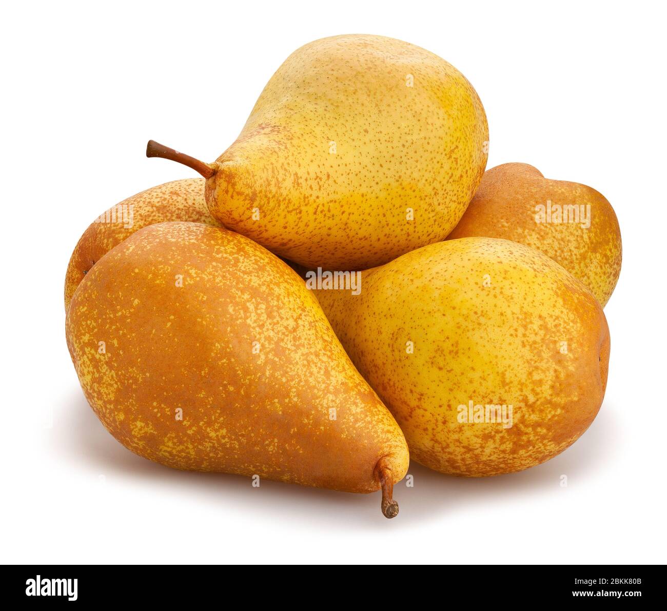 yellow pear path isolated on white Stock Photo - Alamy