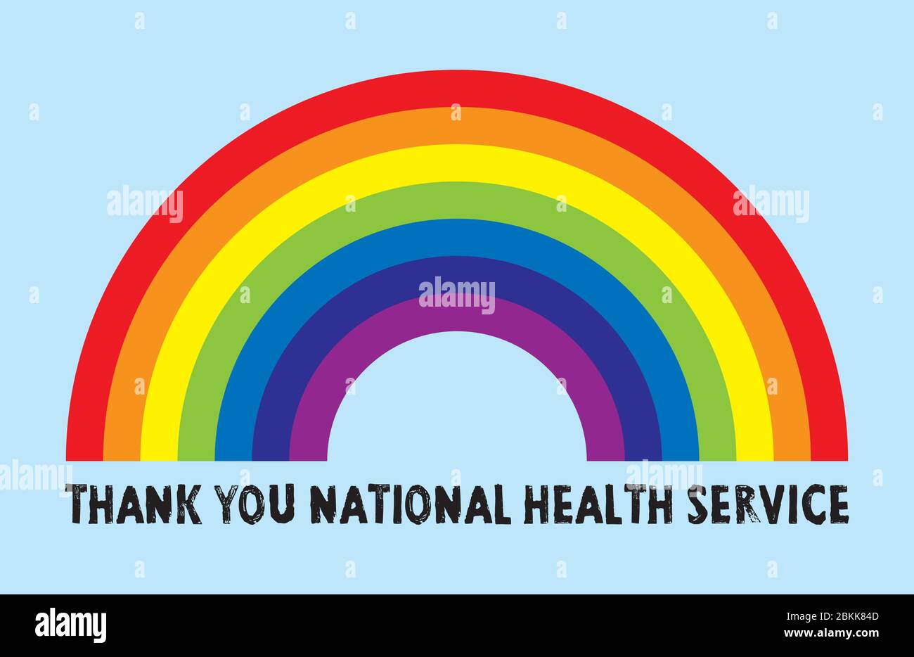 Thank you NHS rainbow vector Stock Vector Image & Art - Alamy