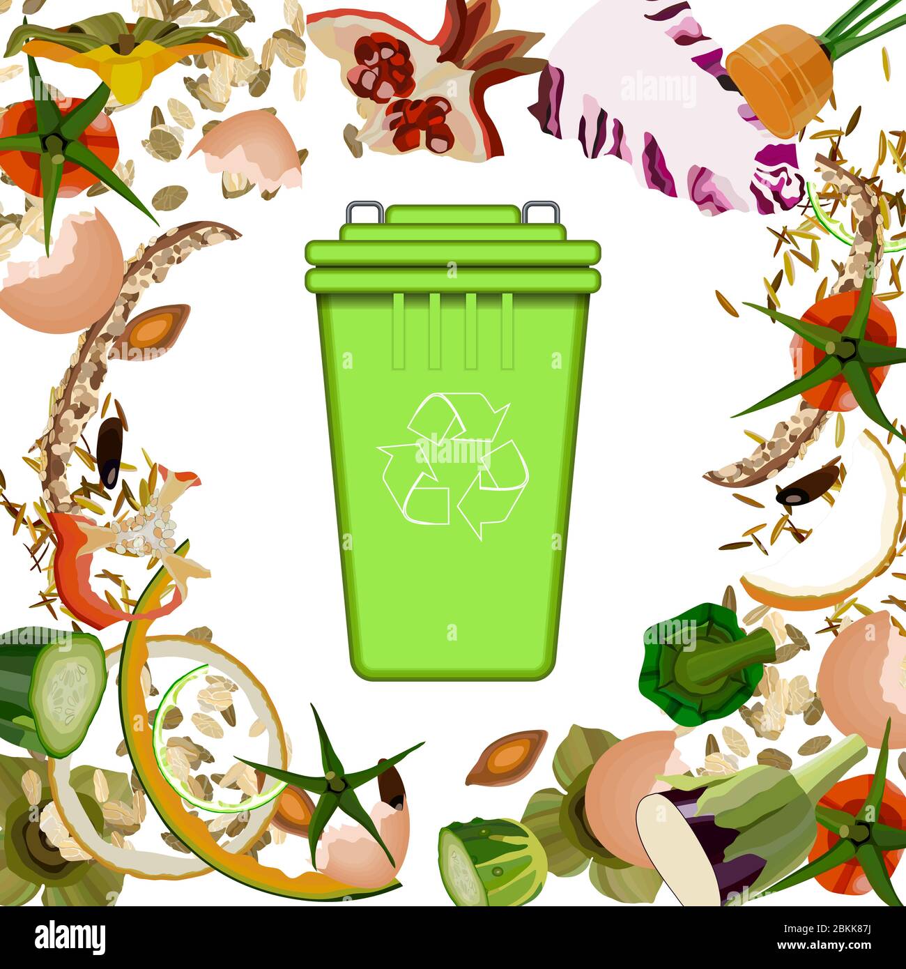 Food waste illustration hi-res stock photography and images - Alamy