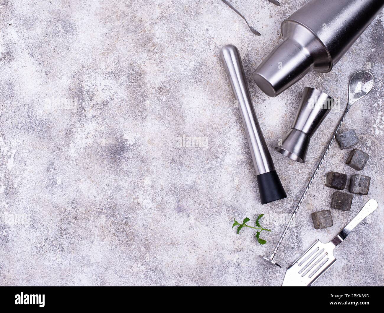 Different bar tools for making cocktails Stock Photo - Alamy