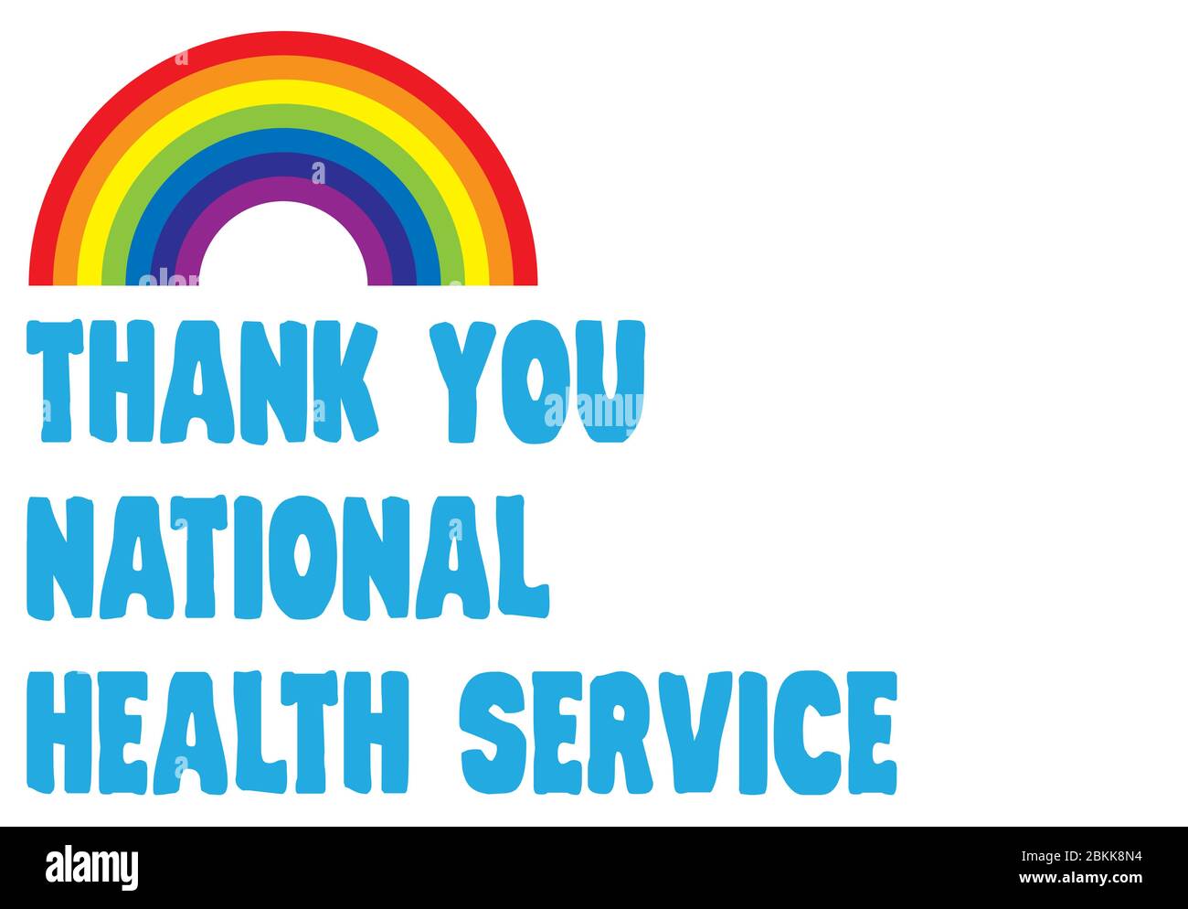 Thank you NHS rainbow vector Stock Vector Image & Art - Alamy