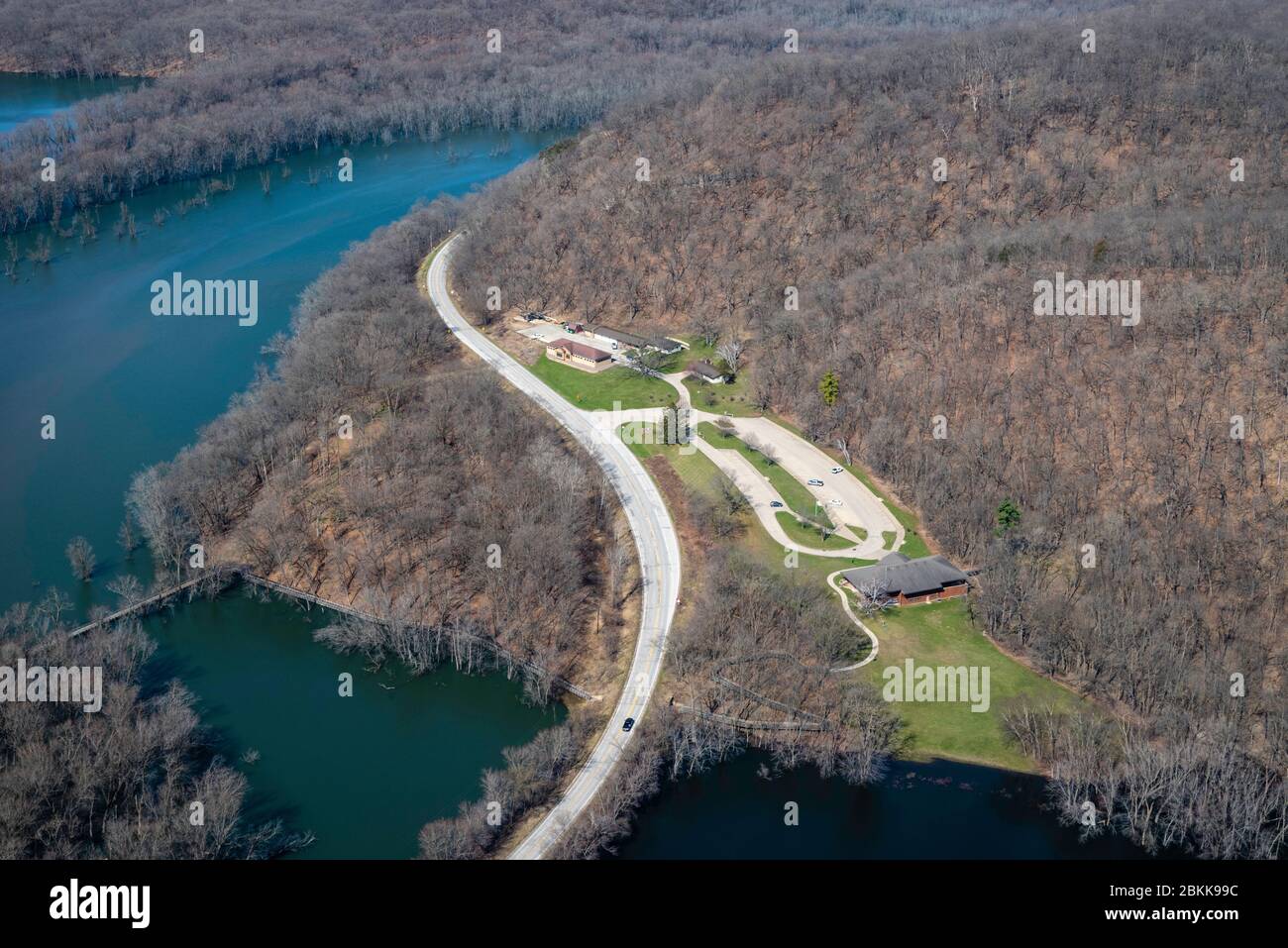 Aerial image of Effigy Mounds National Monument, near Marquette, Iowa ...