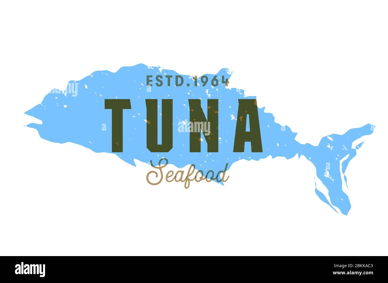 fish silhouettede sign, tuna vector emblem, seafood restaurant label ...