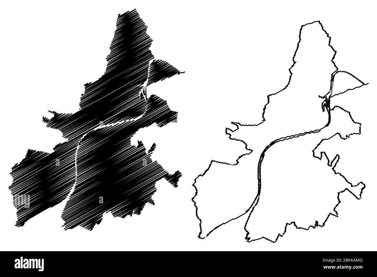 Map of trier hi-res stock photography and images - Alamy