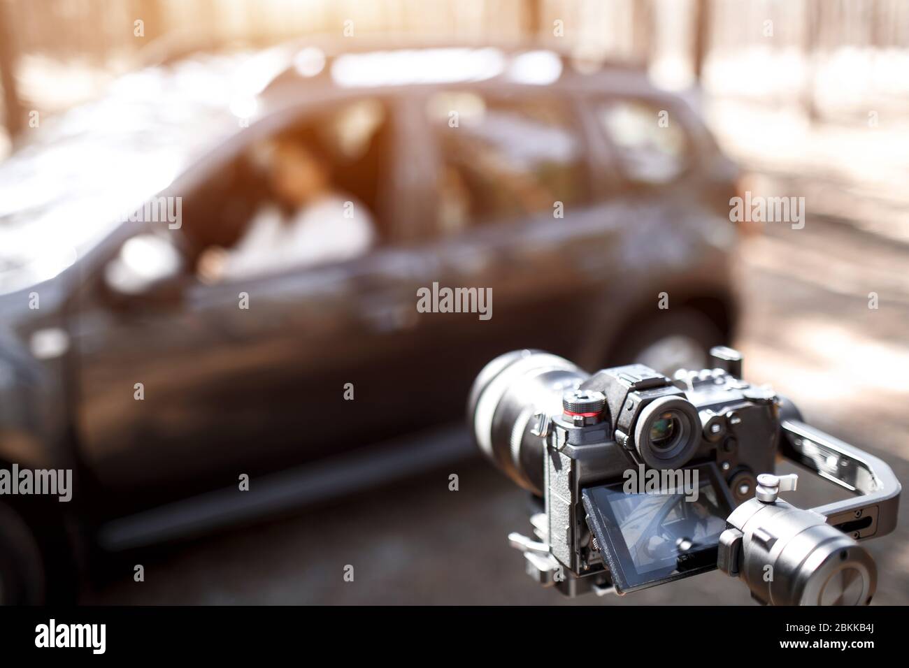 Backstage concept. Filming an advertisement or series or movie. Close ...