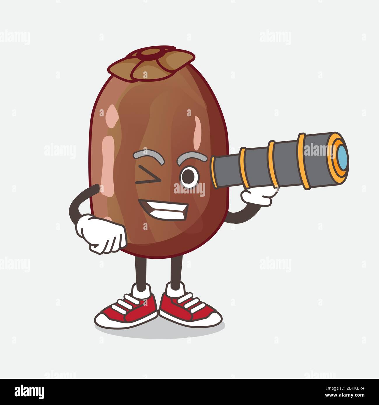 An illustration of Date Fruit cartoon mascot character using a ...