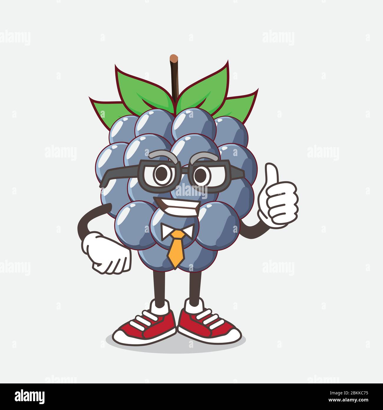 An illustration of Dewberries Fruit cartoon businessman mascot ...