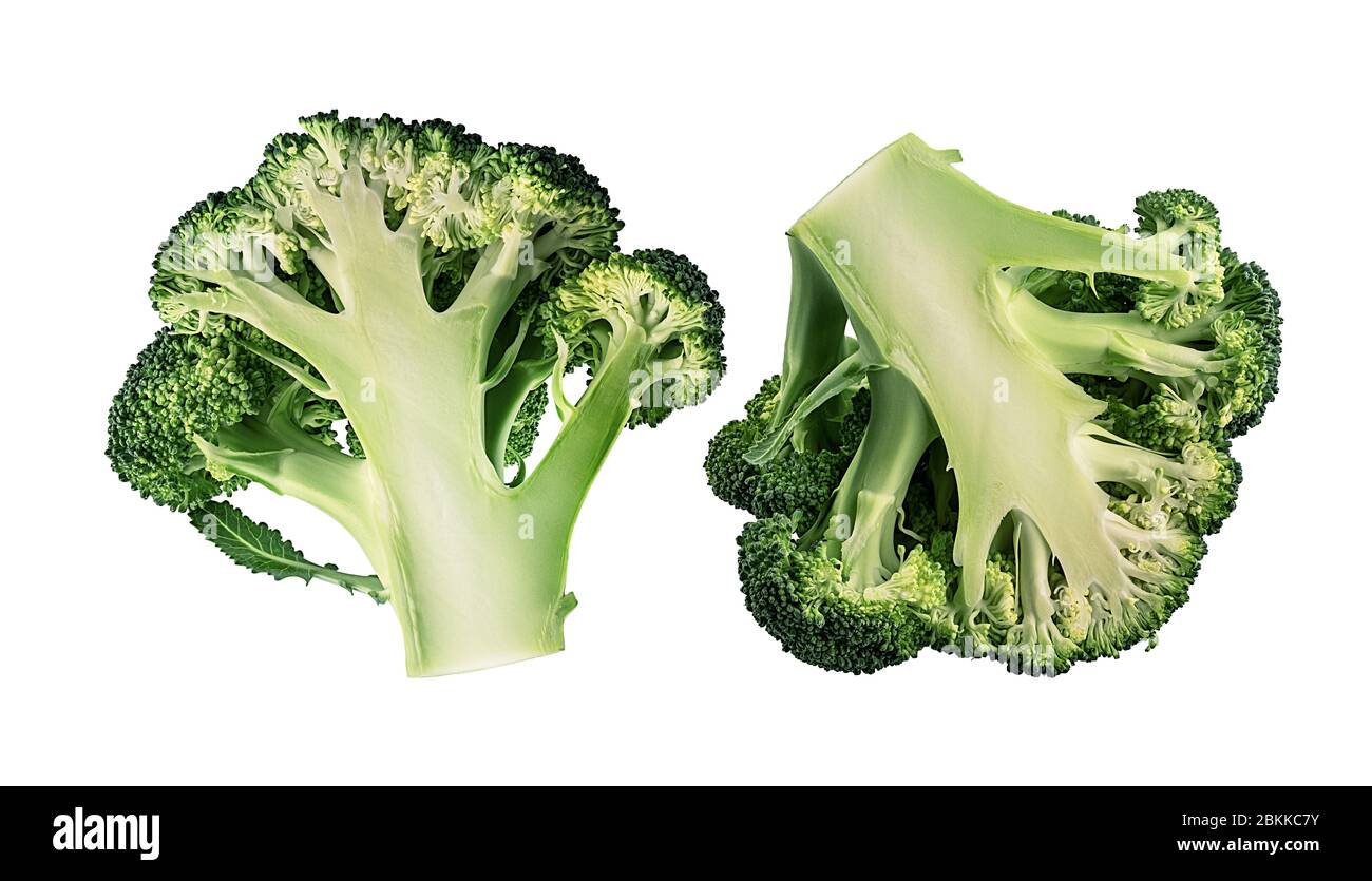 Broccoli isolated on white background Stock Photo - Alamy