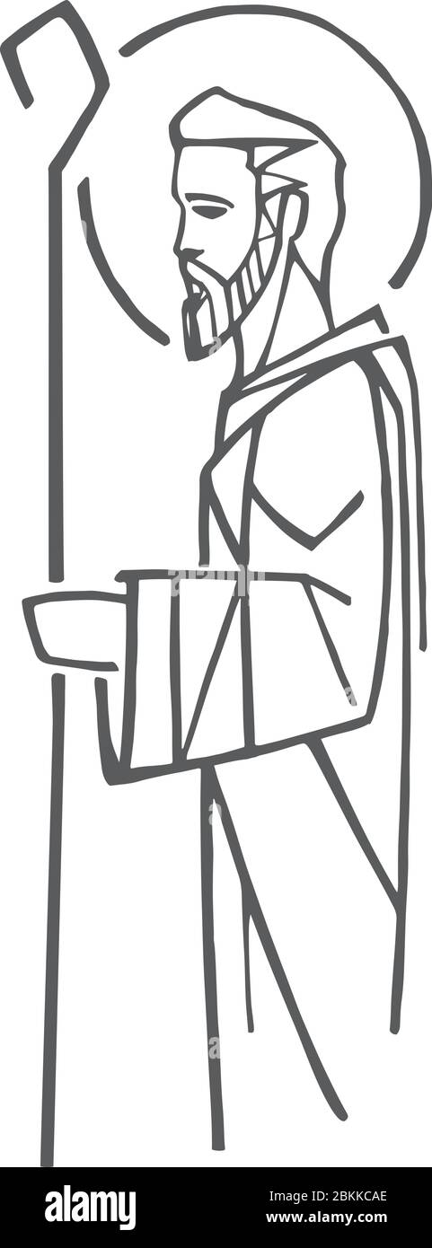 Digital vector illustration or drawing of Saint Joseph Stock Vector ...