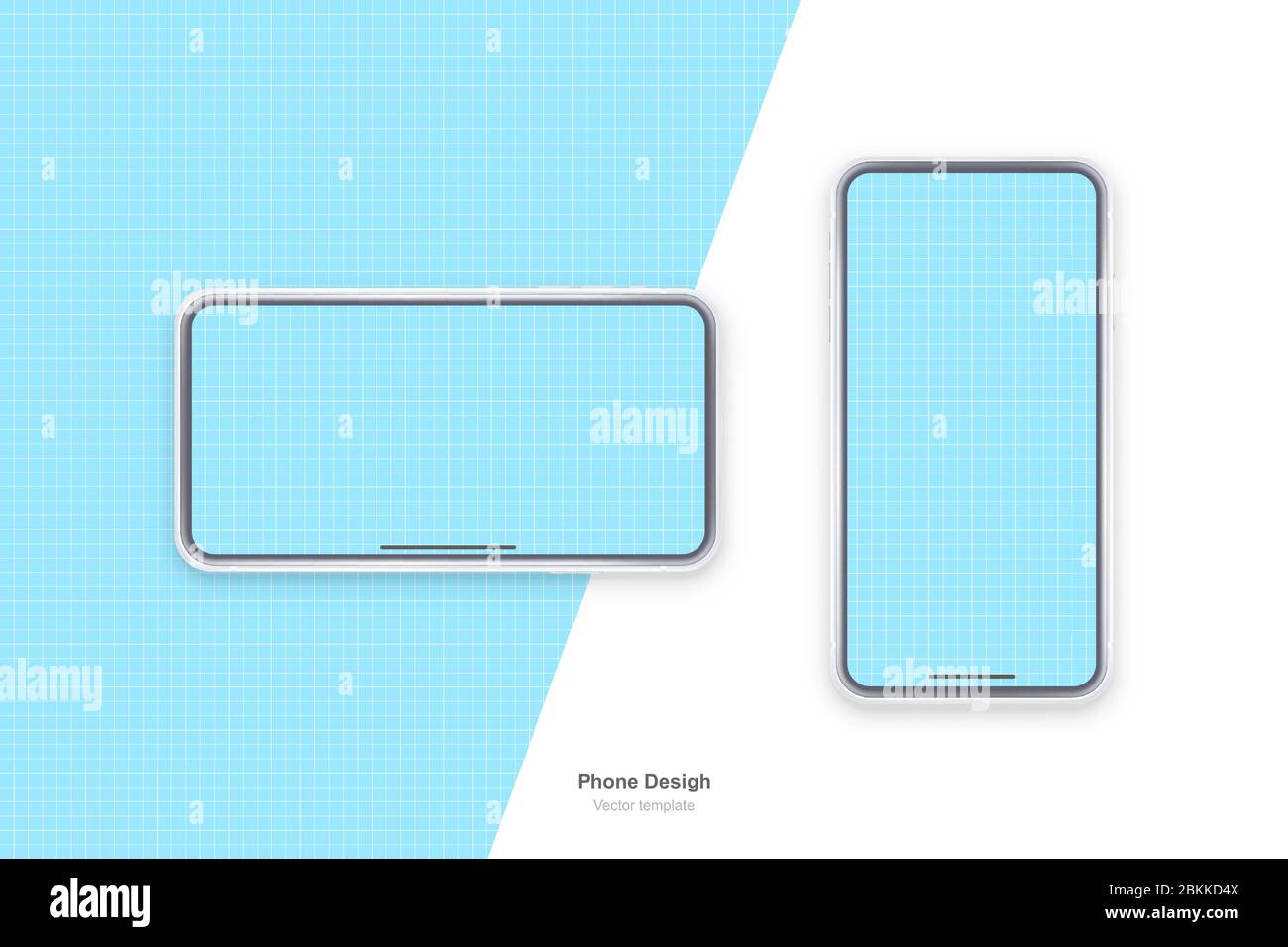 Vector phone. Mock up with empty screen for business presentations ...