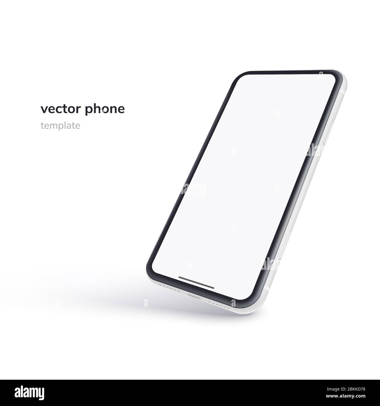 Vector phone isolated on white background. Realistic template. Mock up ...