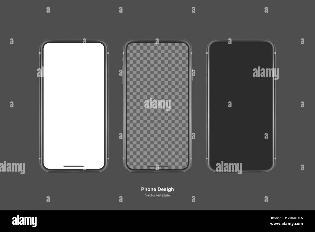 Vector phone. Mock up with empty screen for business presentations ...