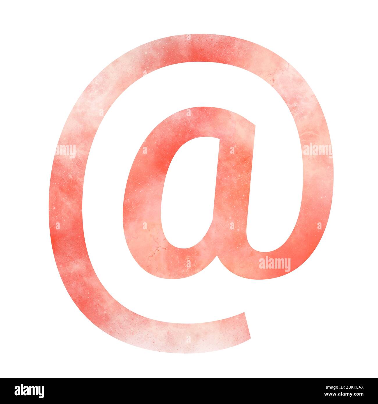 Orange space alphabet. At symbol. Digital art. Isolated on white ...