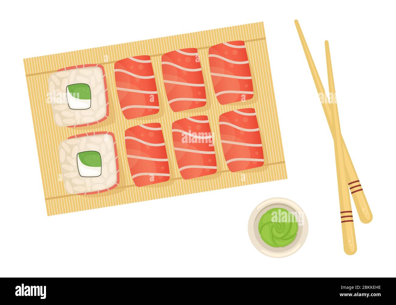 Unagi sushi rolls eel Stock Vector Images - Alamy