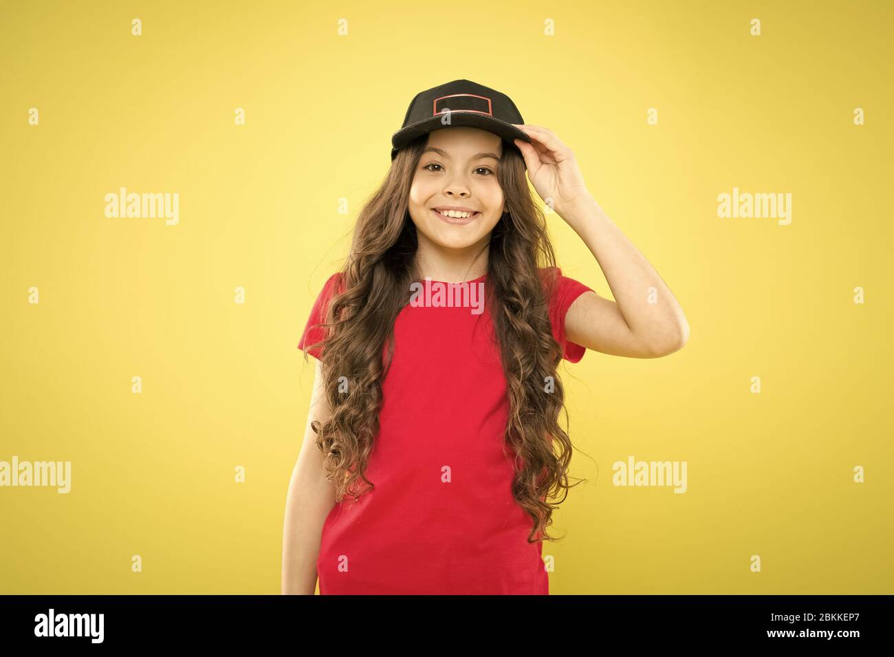 Fashionable little girl wearing cap hi-res stock photography and images ...