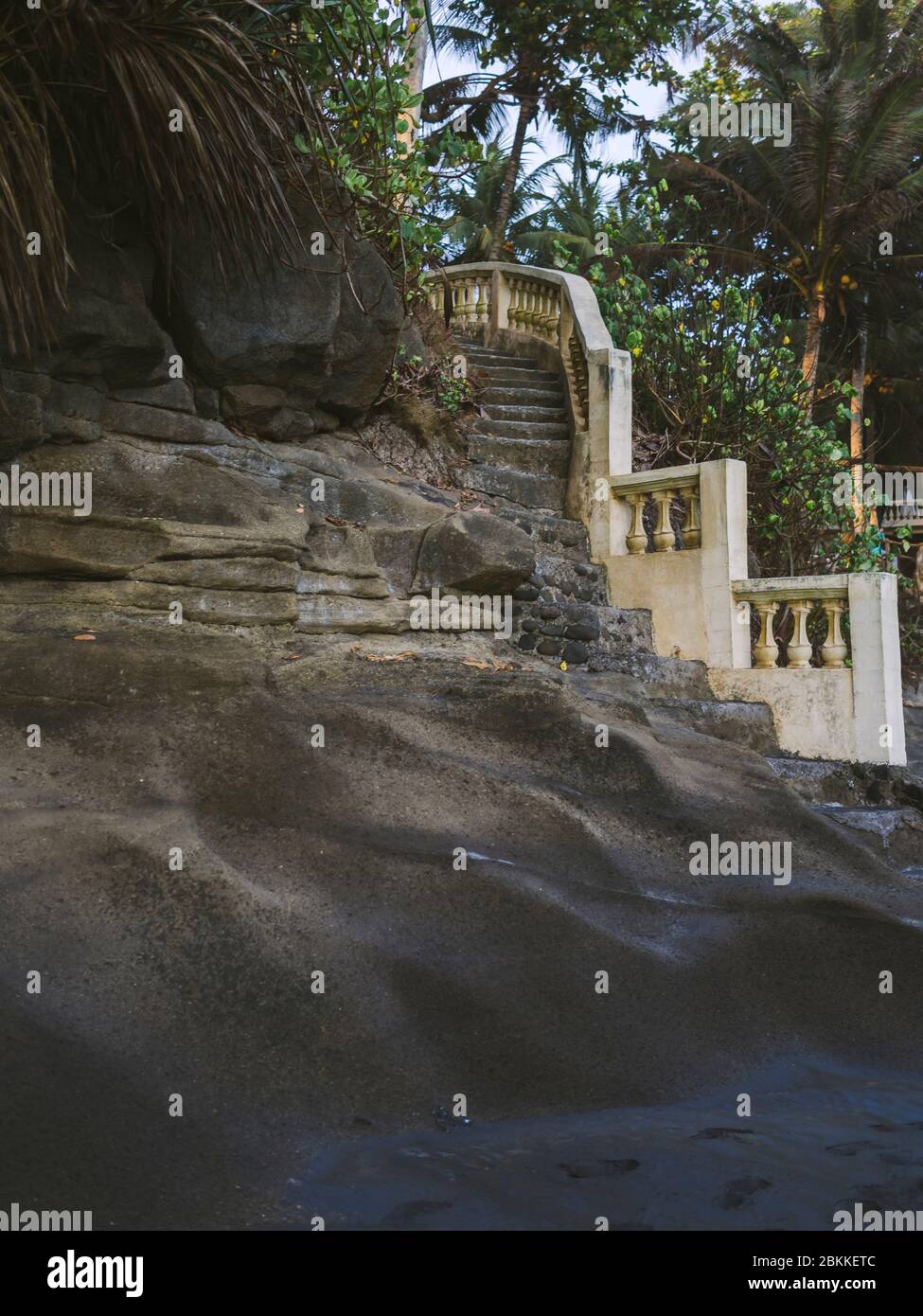 Old steps at the beach, Balian, Bali, Indonesia Stock Photo - Alamy