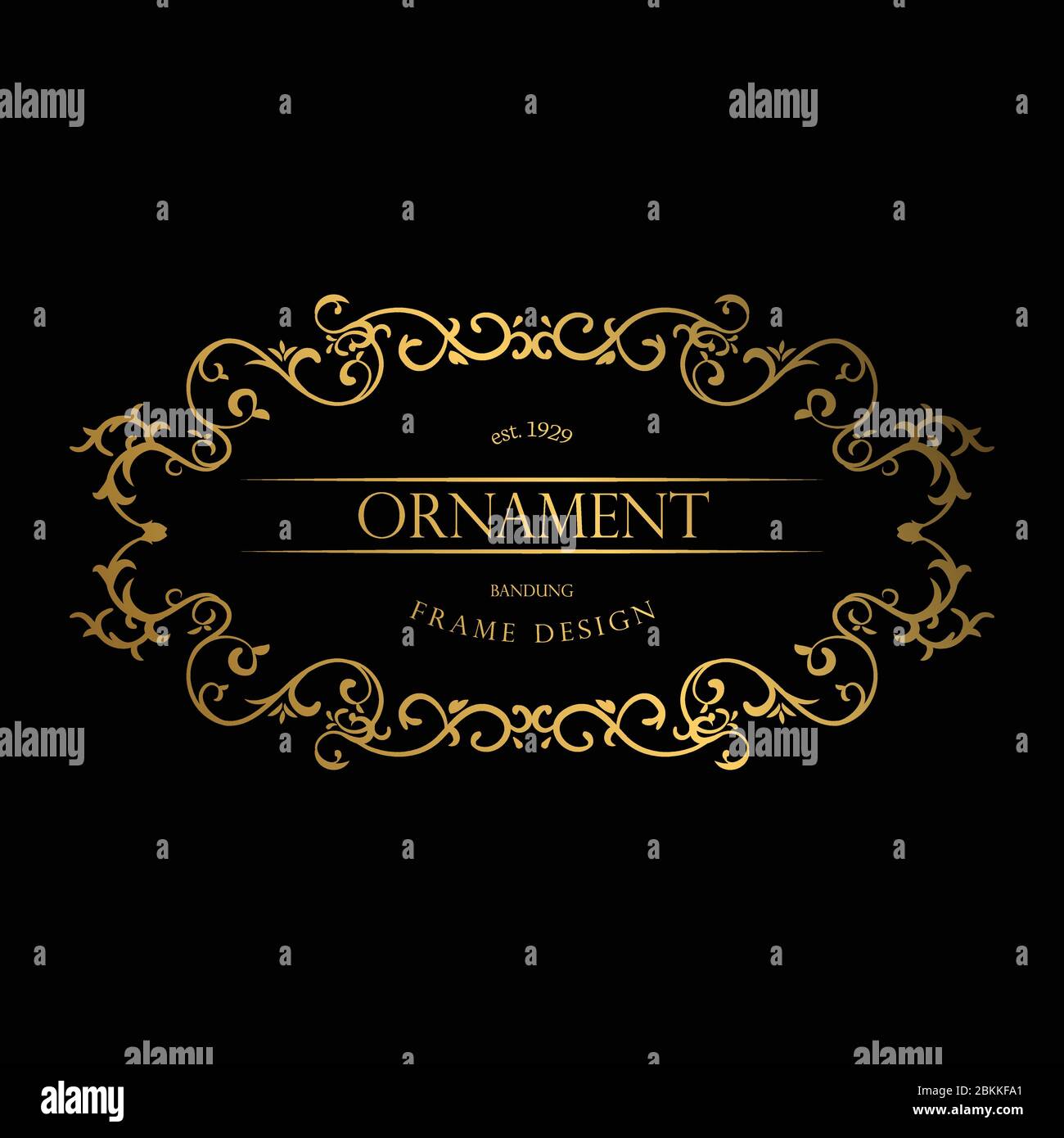 Gold fram Stock Vector Images - Alamy
