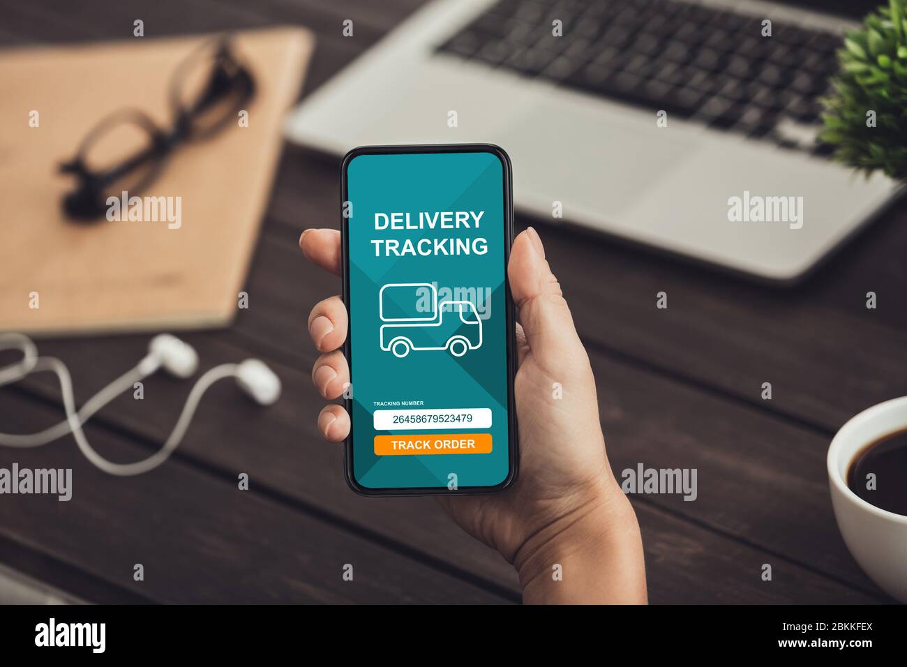Hand delivery service fast truck hi-res stock photography and images ...