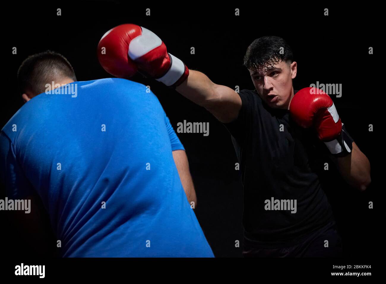 Two boxers fight ring hi-res stock photography and images - Alamy