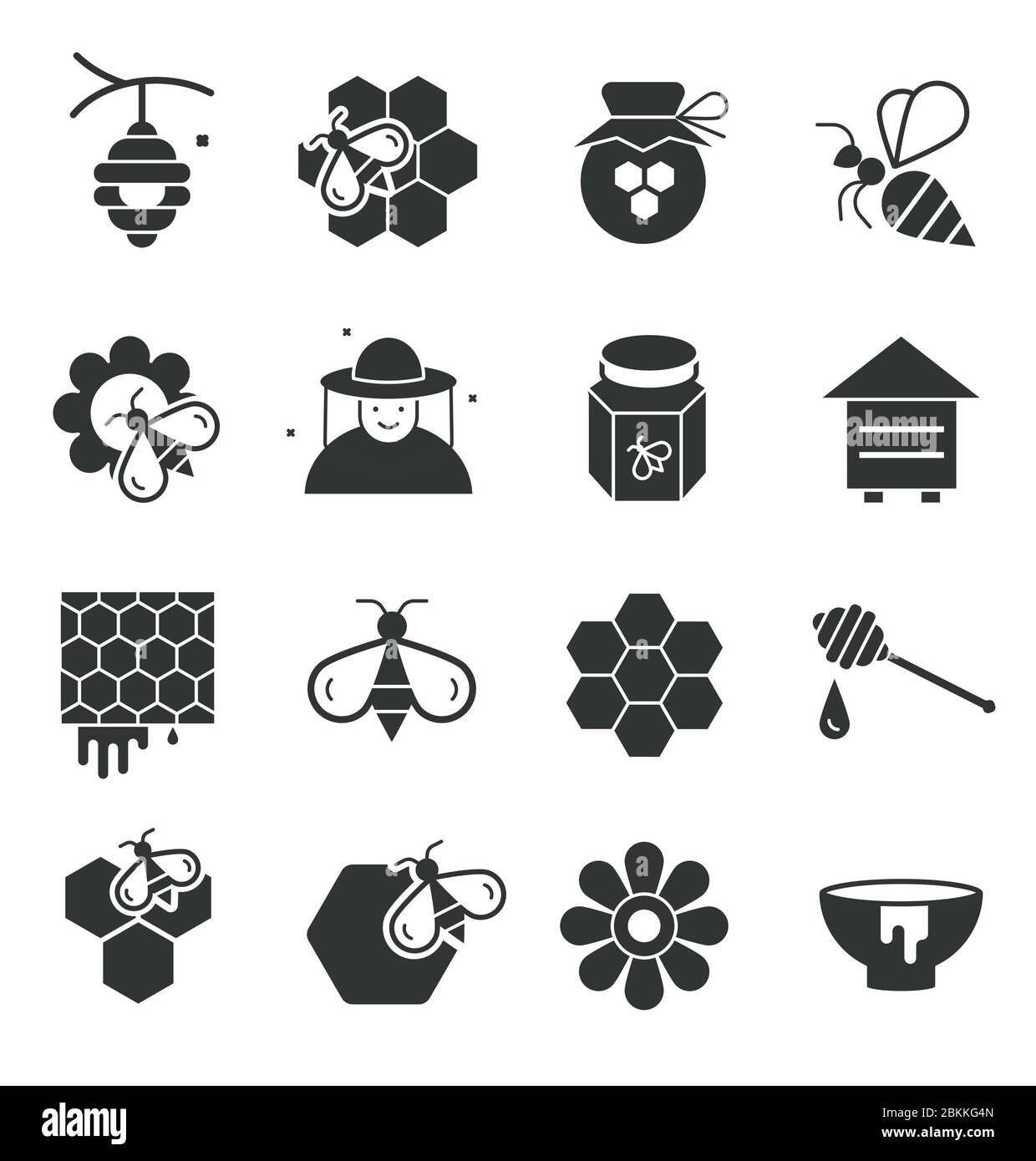 Honey dipper silhouette Cut Out Stock Images & Pictures - Alamy